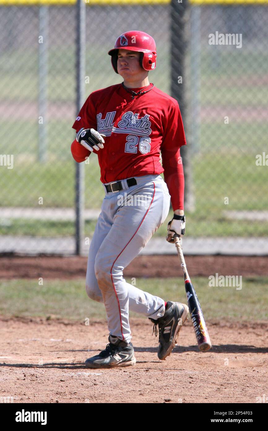 April 5, 2009: first baseman Ian Nielsen (26) of the Ball State ...