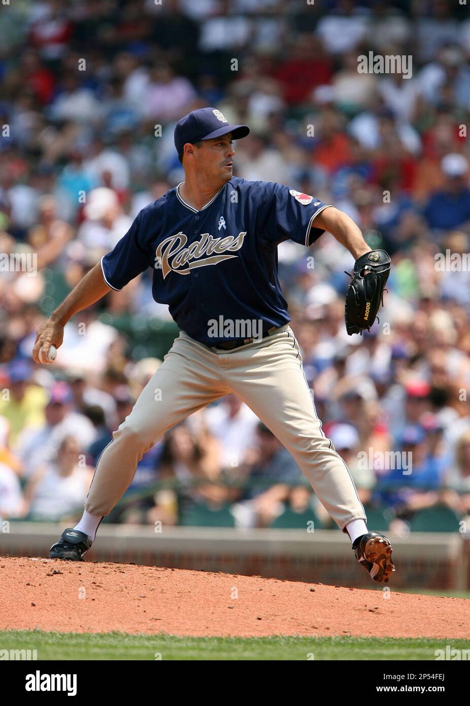 Pitcher Greg Maddux of the San Diego Padres during a game against the ...