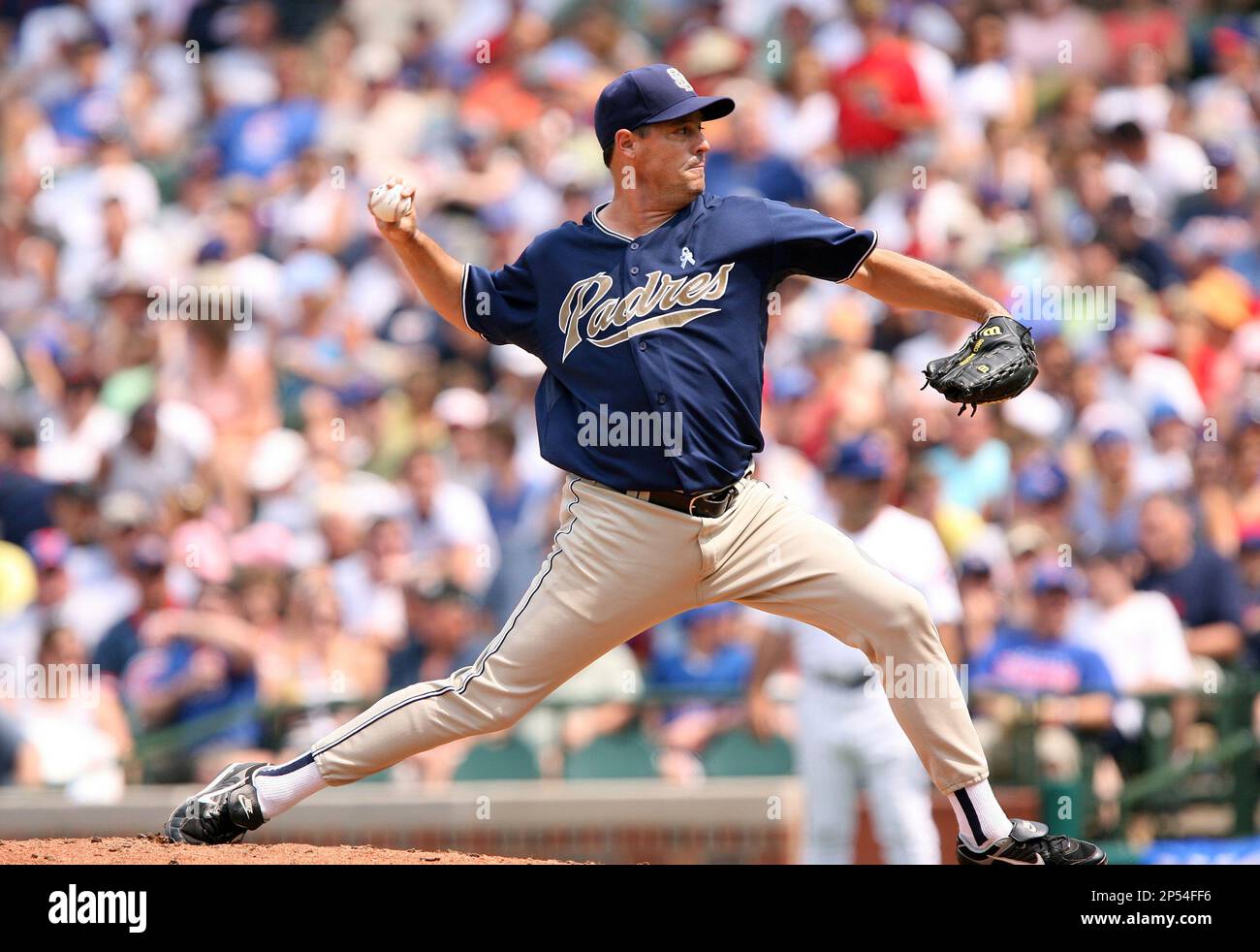 Pitcher Greg Maddux of the San Diego Padres during a game against the ...