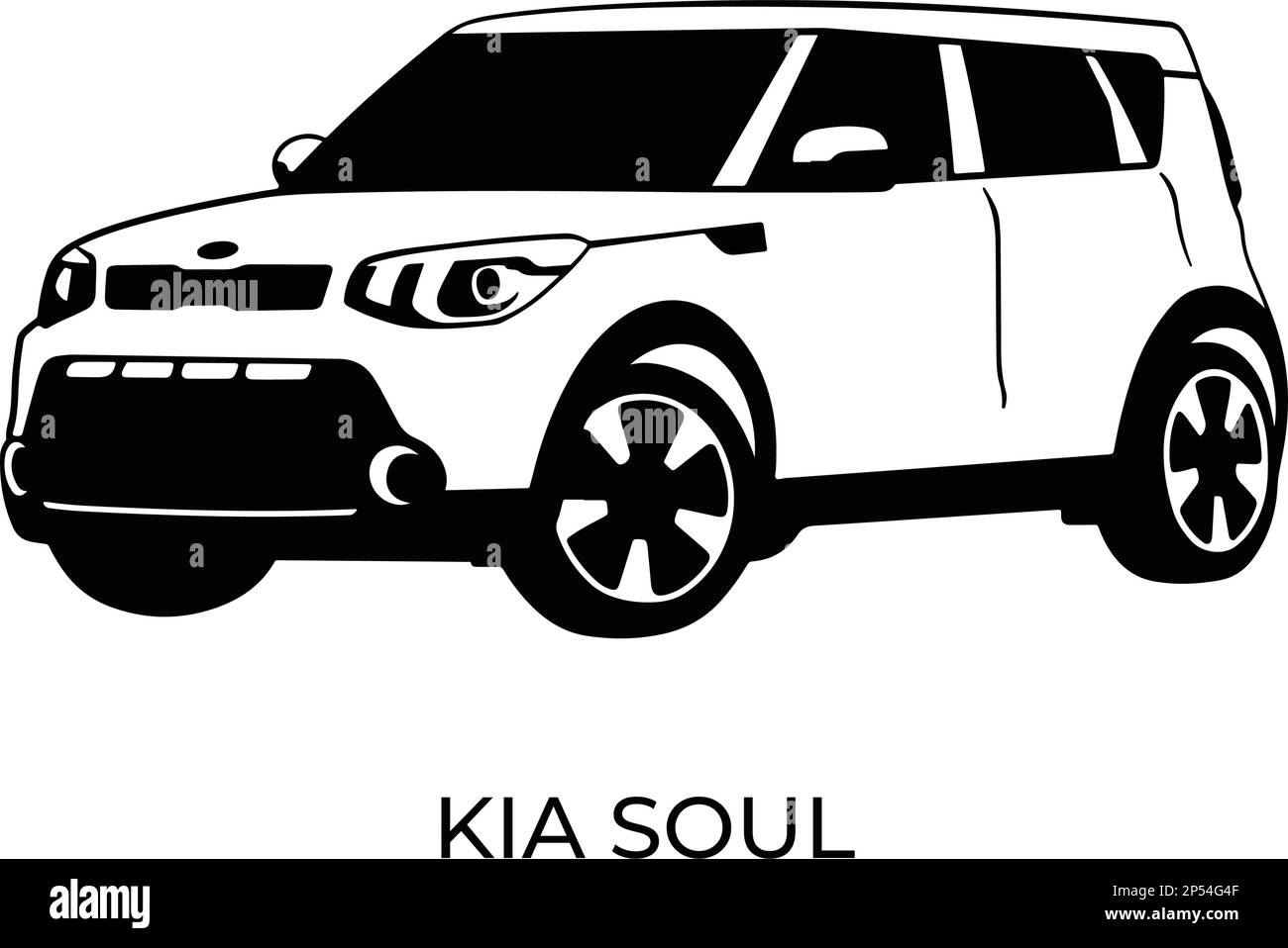 Vector silhouettes, icons of Kia brand cars Stock Vector Image & Art ...