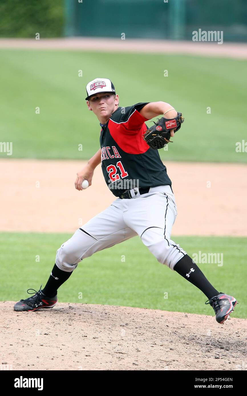 August 18 2008: Garrett Gould (21) of the Baseball Factory team during ...