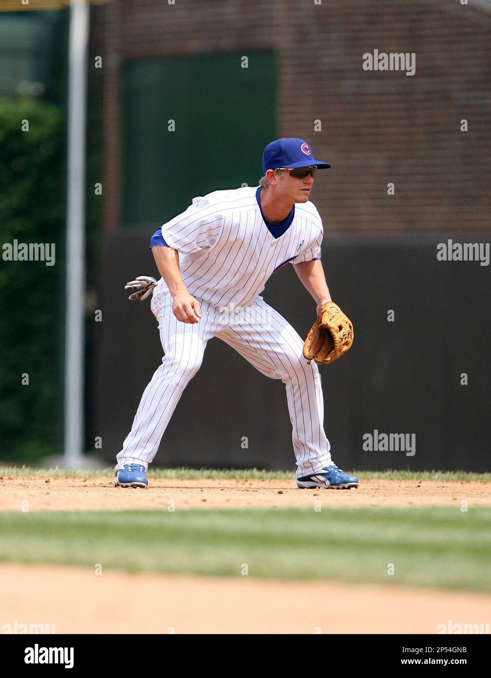 Mike Fontenot of the Chicago Cubs during a game against the San Diego ...