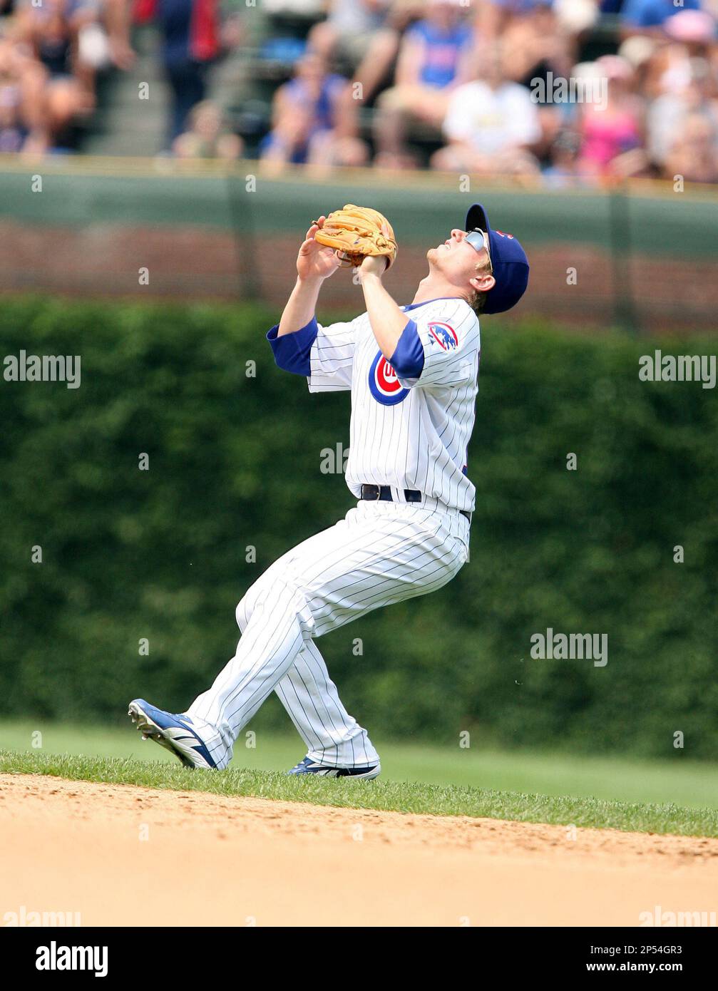 Mike Fontenot of the Chicago Cubs during a game against the San Diego ...