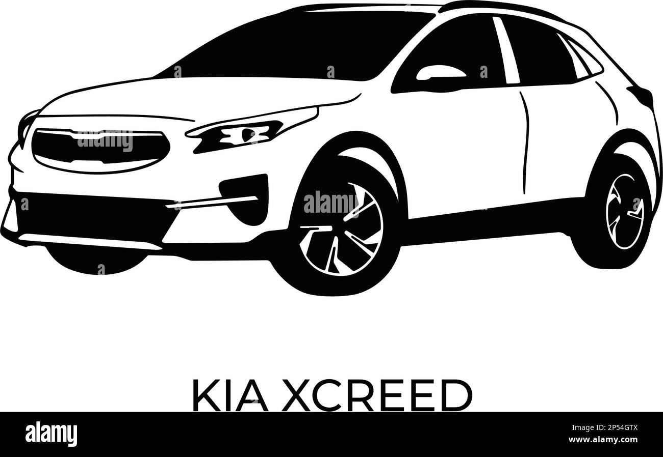 Vector silhouettes, icons of Kia brand cars Stock Vector Image & Art ...