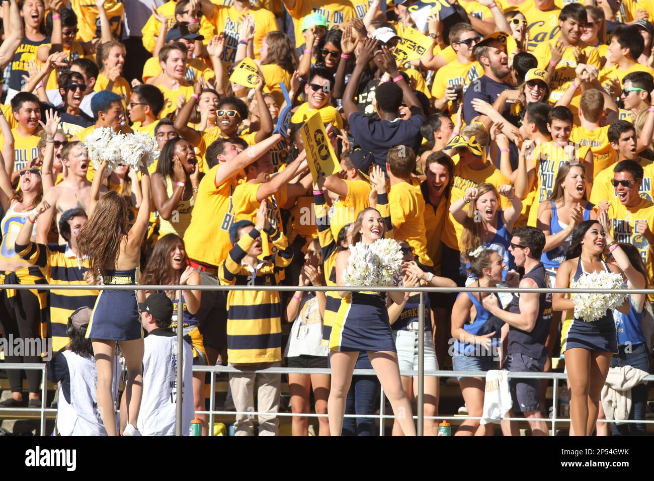 A look at at California Golden Bears fans during the football game ...