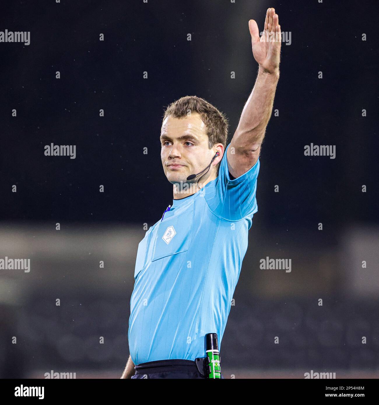 EINDHOVEN, NETHERLANDS - MARCH 6: referee Robin Vereijken during the ...
