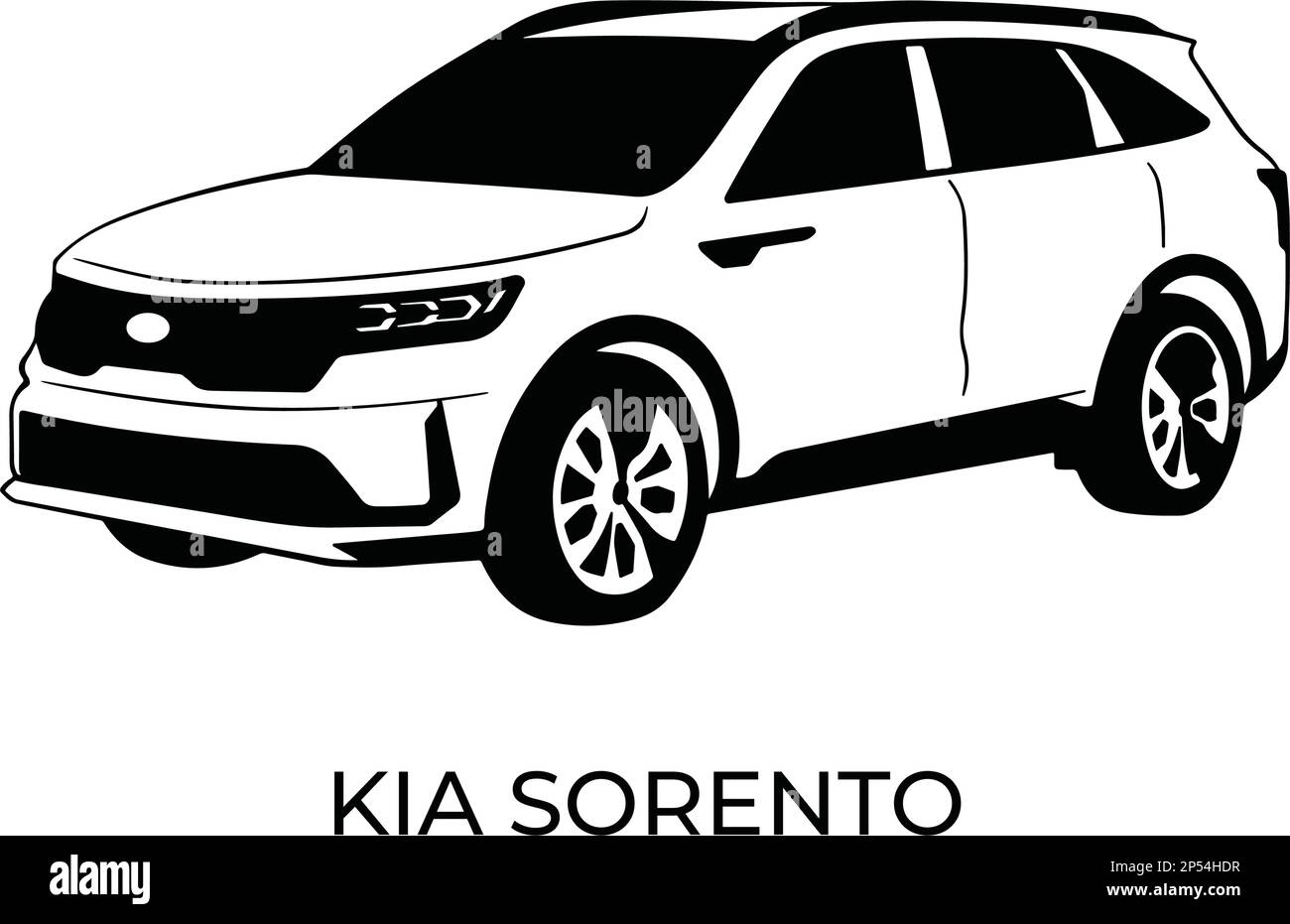 Kia car Stock Vector Images - Alamy