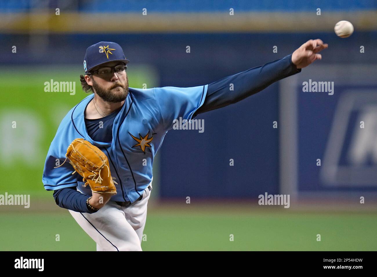Tampa Bay Rays relief pitcher Josh Fleming delivers to the Miami ...