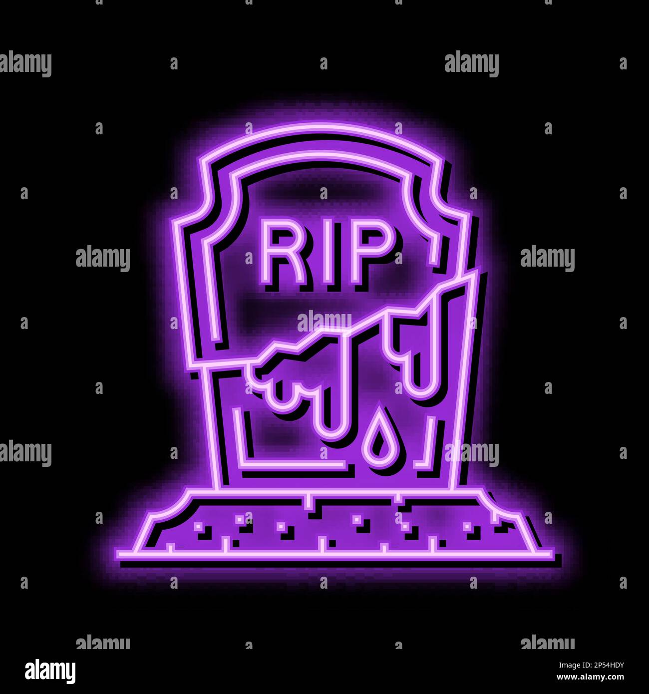 grave zombie dead neon glow icon illustration Stock Vector Image & Art ...