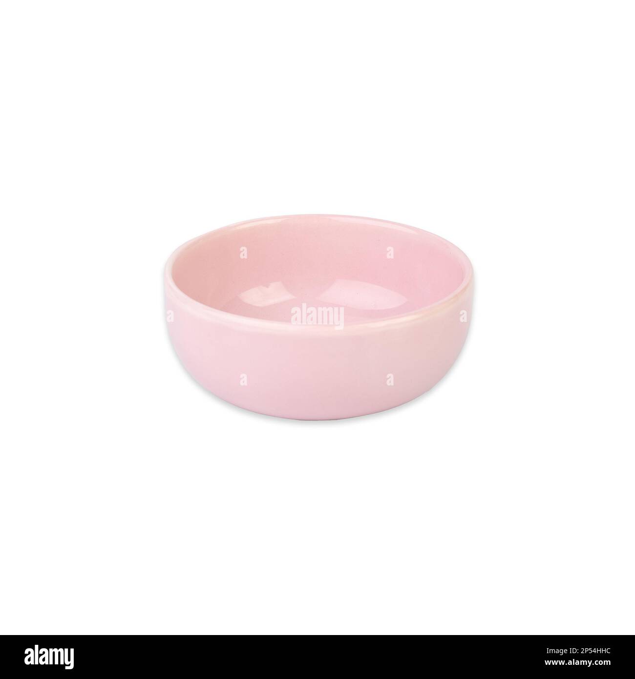 Small pink ceramic bowl isolated over white background Stock Photo - Alamy