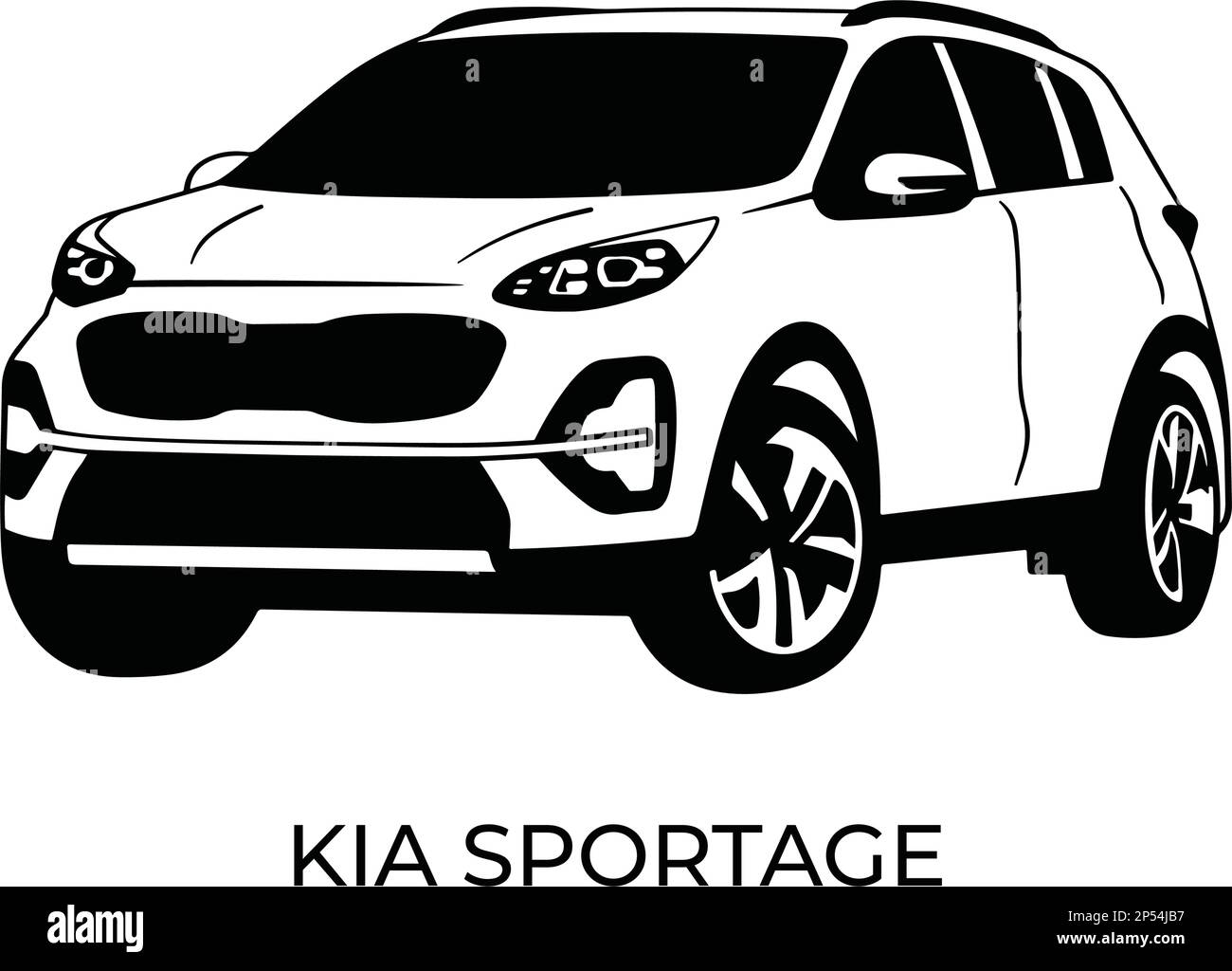 Vector silhouettes, icons of Kia brand cars Stock Vector Image & Art ...