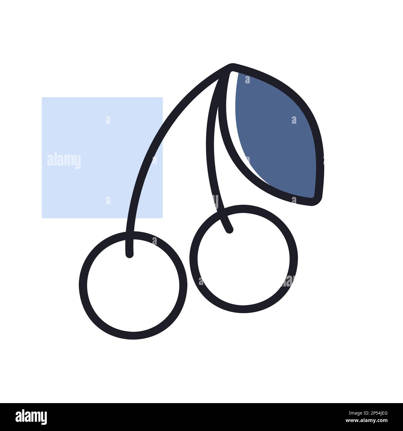 Cherry vector icon. Graph symbol for food and drinks web site, apps ...