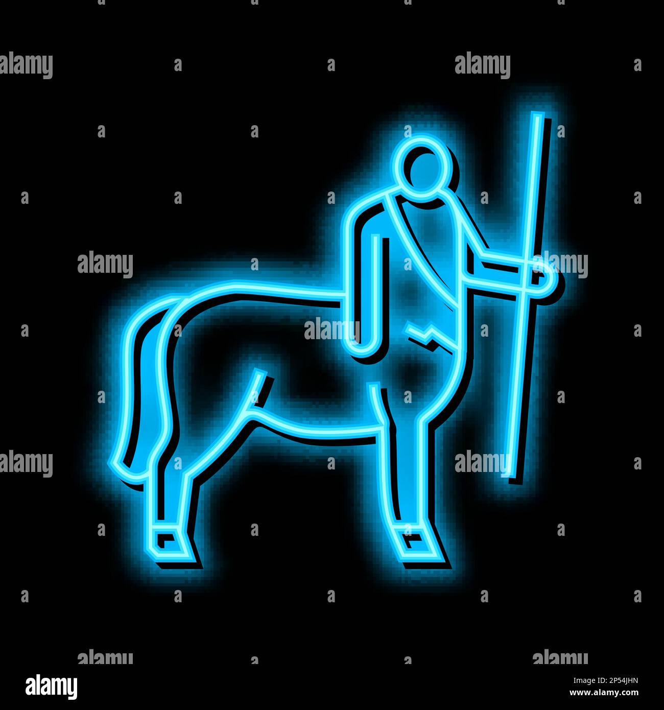 centaur ancient greece neon glow icon illustration Stock Vector Image ...