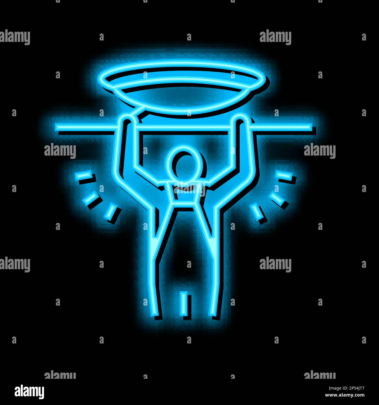 light fixture installation and repair neon glow icon illustration Stock ...
