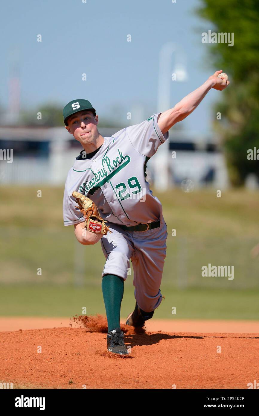 Slippery Rock pitcher Anton Constantino (29) during a game against the ...