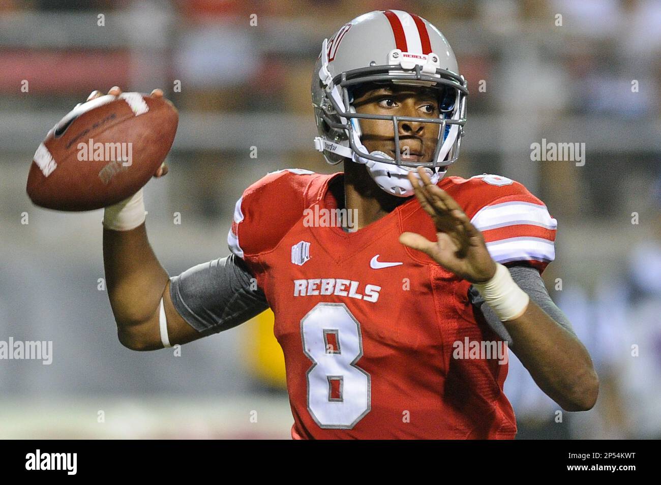 UNLV quarterback Caleb Herring (8) looks to throw the ball during their ...
