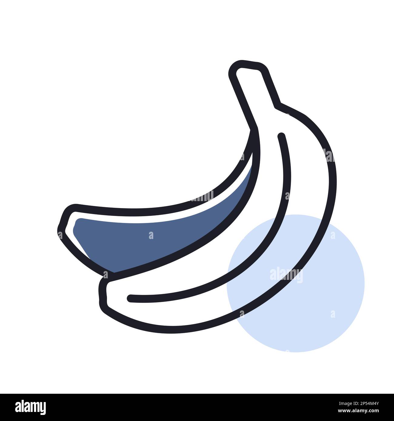 Banana vector icon. Graph symbol for food and drinks web site, apps ...