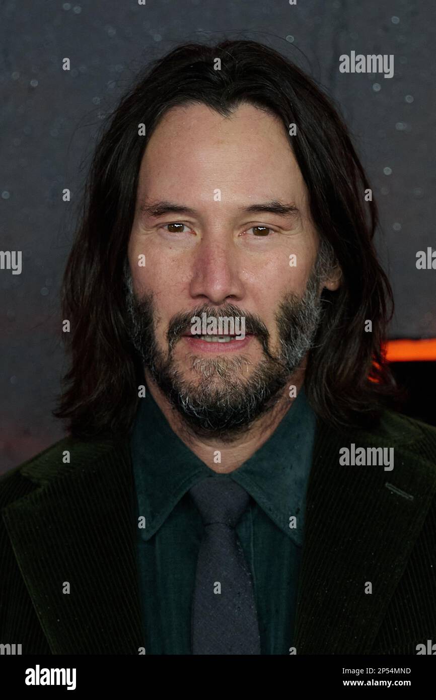 London, UK . 6 March, 2023 . Keanu Reeves pictured at the UK Premiere ...