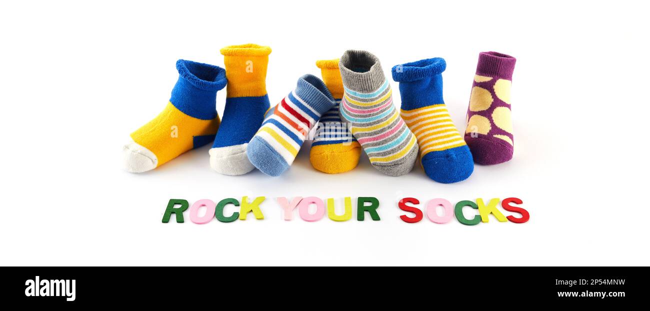 World Down syndrome day background. Rock you socks day Stock Photo - Alamy