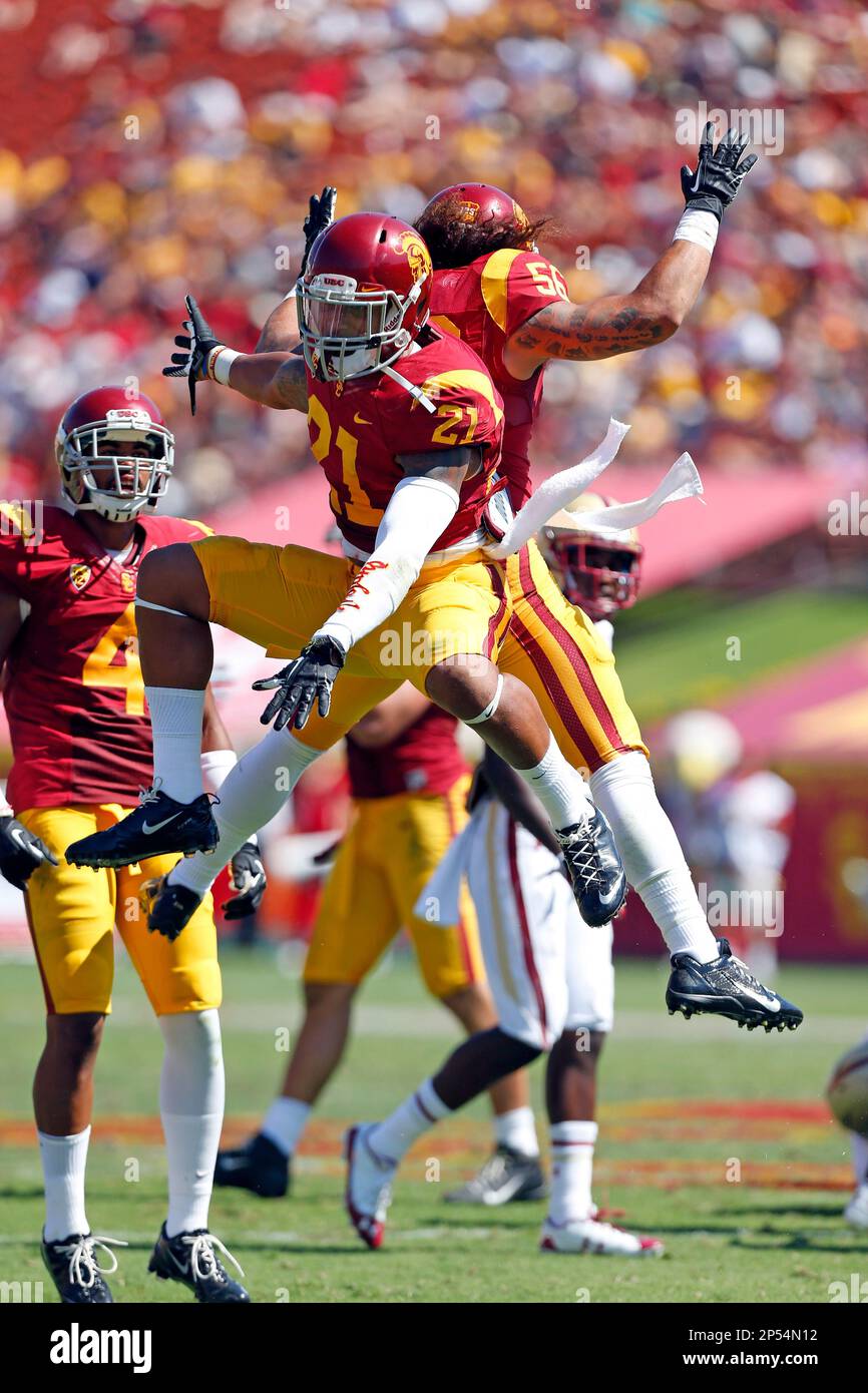September 14, 2013: USC Trojans safety Su'a Cravens #21 and USC Trojans ...