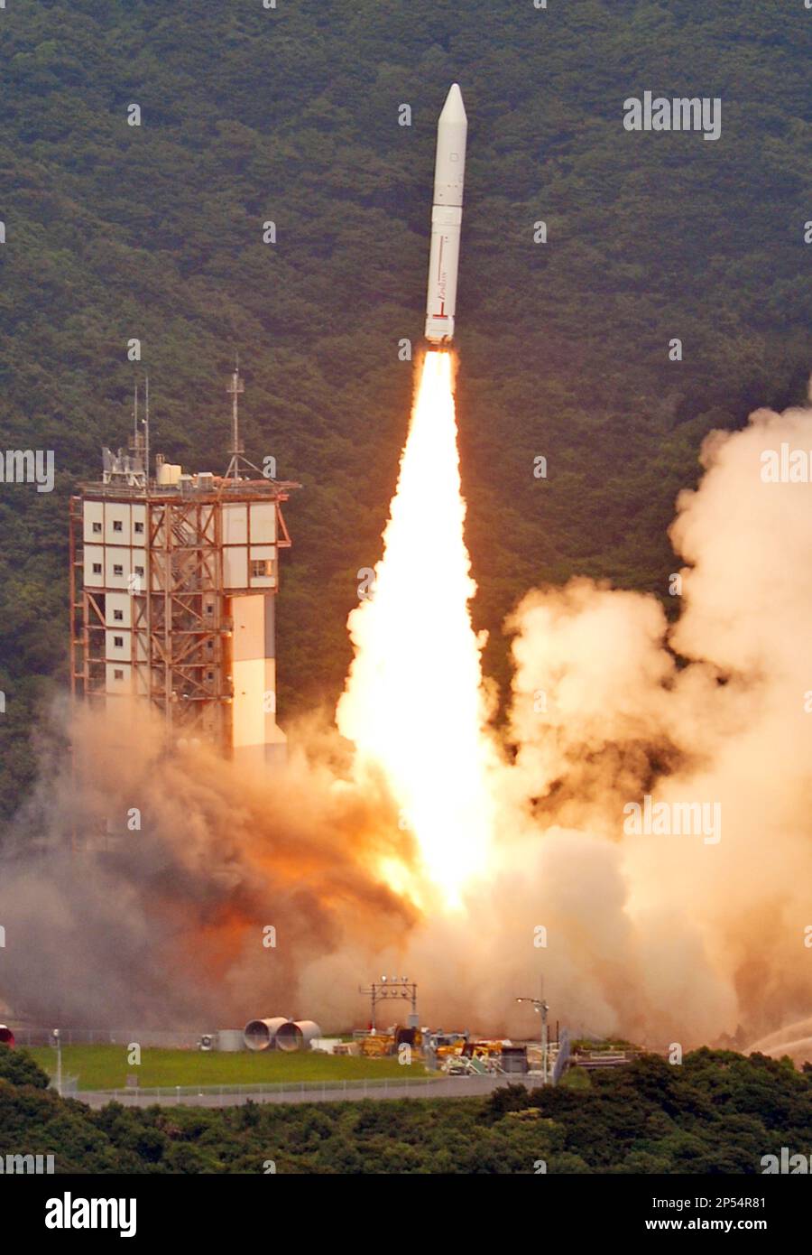 Japanese new solid-fuel Epsilon rocket lifts off from the launch pad at ...