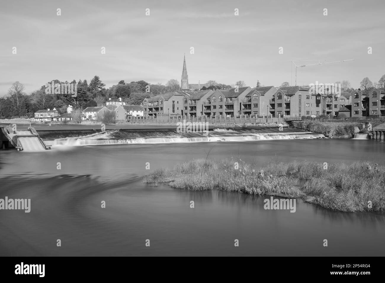 Trews weir on the river Exe in Exeter Stock Photo - Alamy