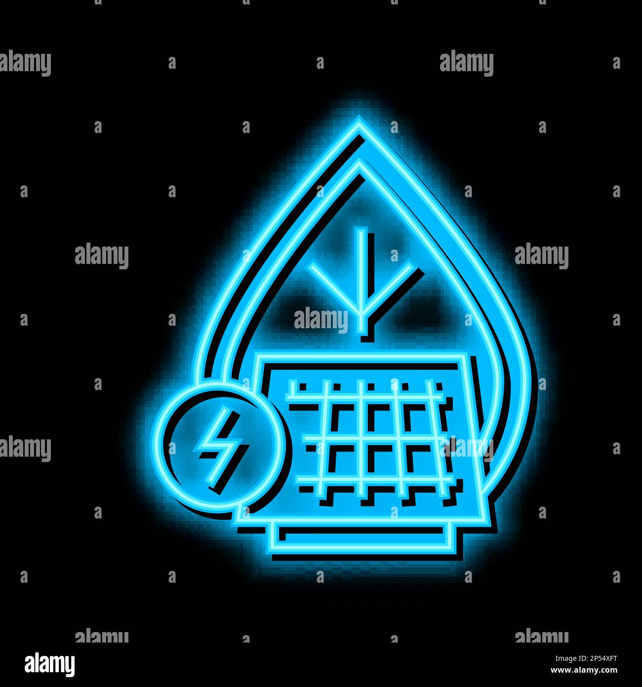 energy saving neon glow icon illustration Stock Vector Image & Art - Alamy