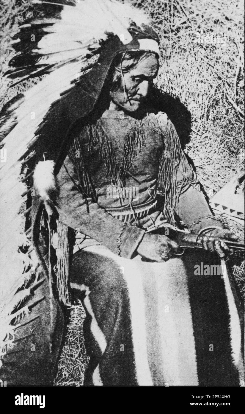 1886 c, USA : The chef GERONIMO ( Goyatlay , 1829 - 1909 ), famous ...