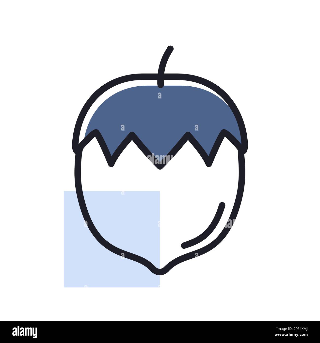 Hazelnut vector icon. Graph symbol for food and drinks web site, apps ...