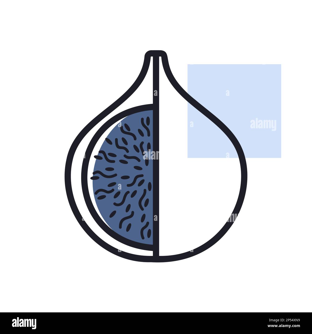 Fig tropical fruit vector icon. Graph symbol for food and drinks web ...