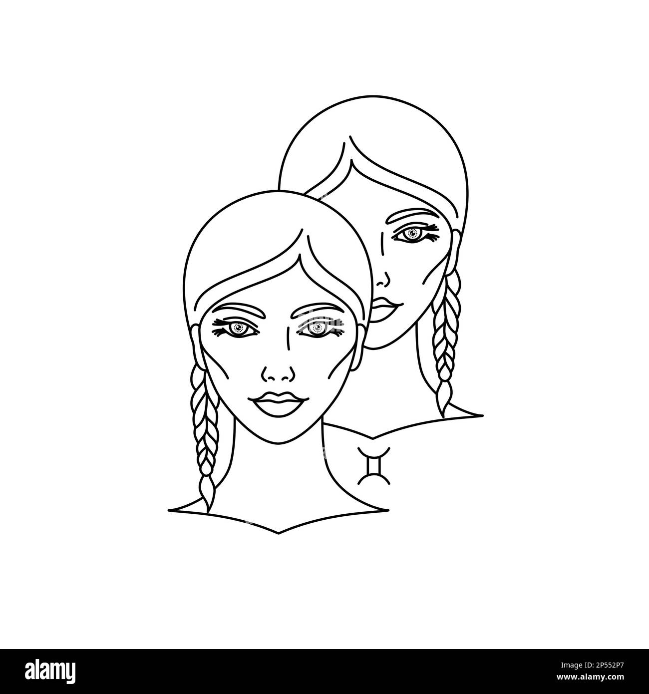 Gemini zodiac sign Stock Vector Image & Art - Alamy