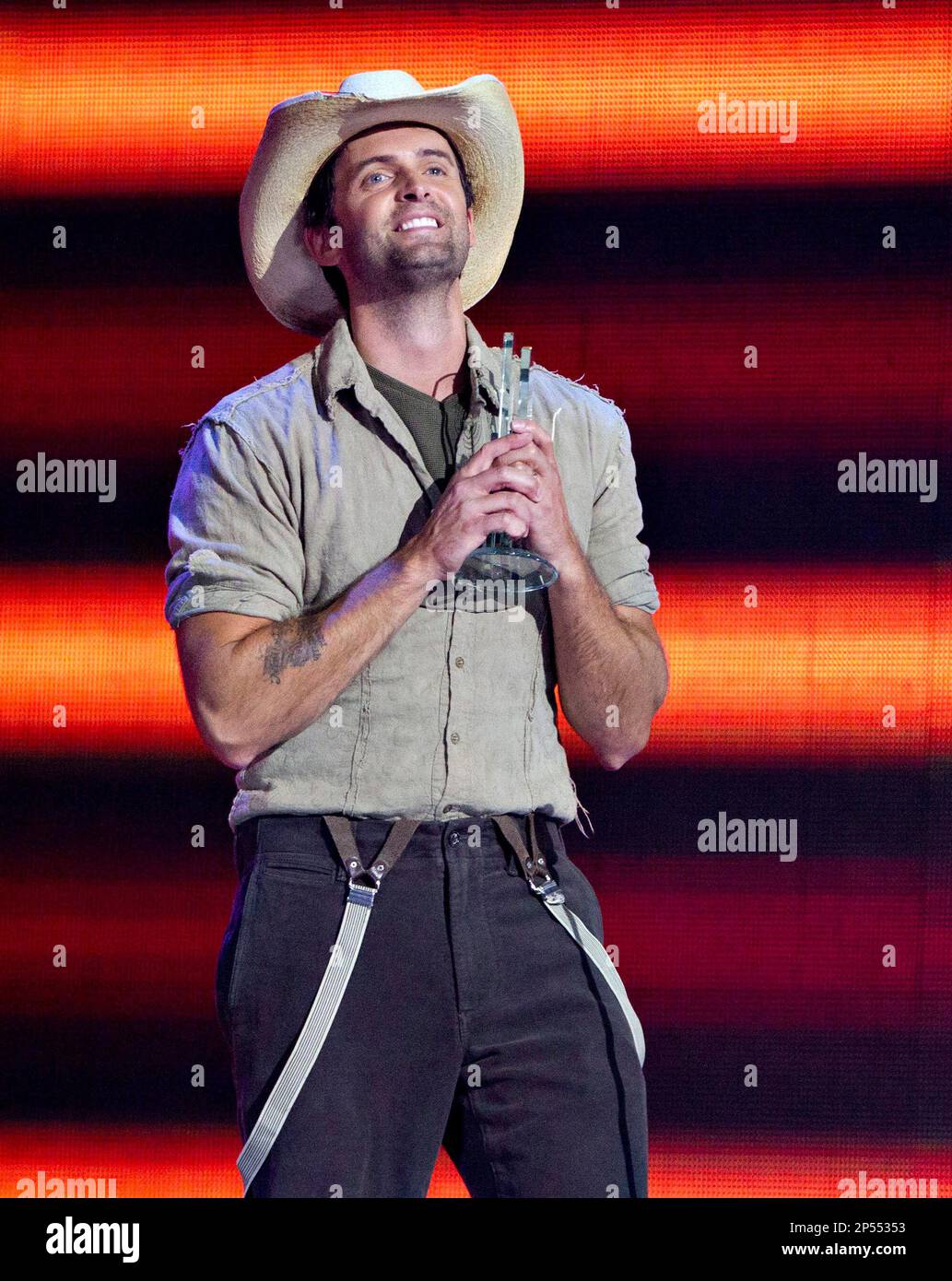 Dean Brody wins the Male Artist of the Year award during the Canadian ...