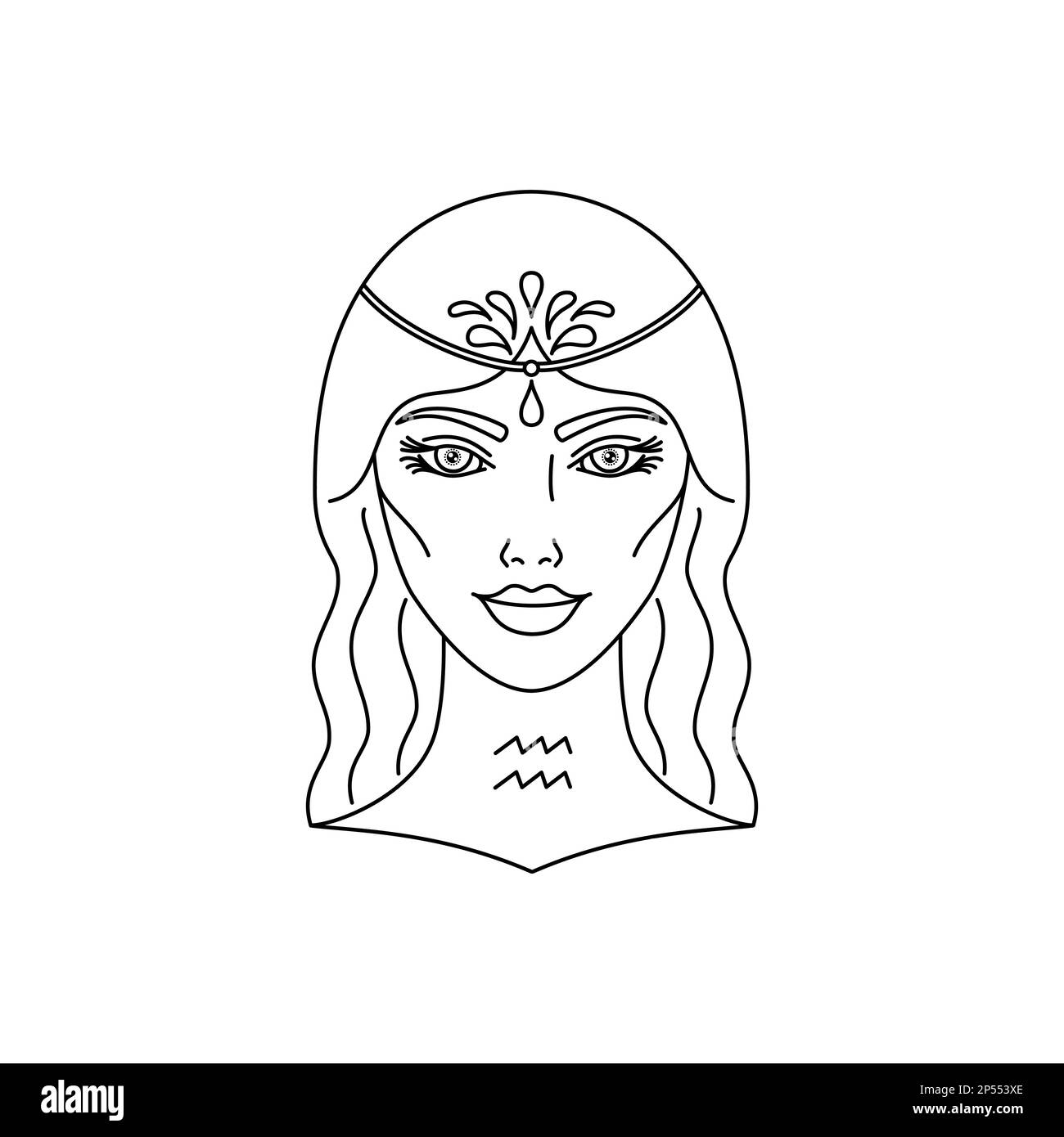 Aquarius zodiac sign Stock Vector Image & Art - Alamy