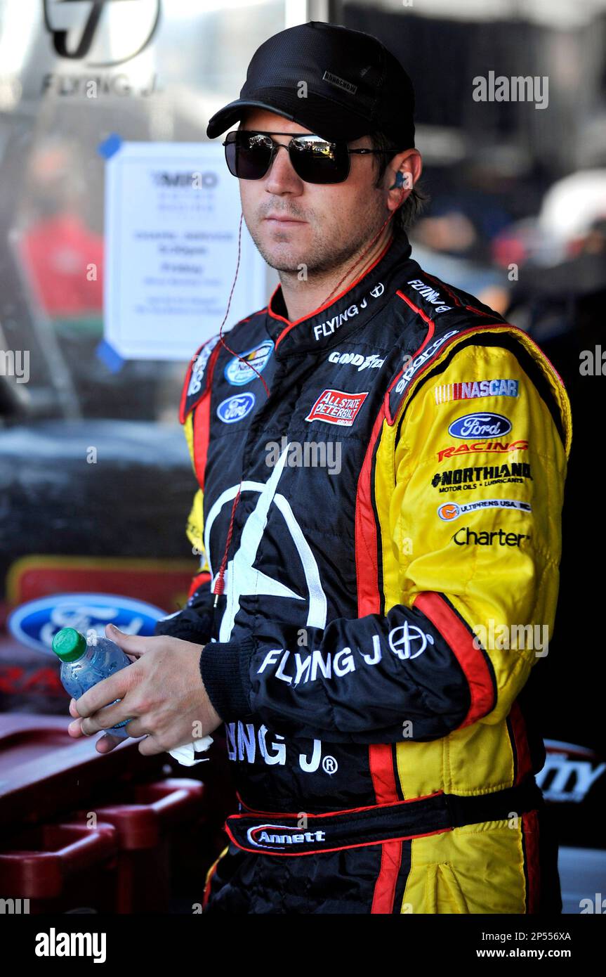 Michael Annett during practice for the NASCAR Nationwide Series race ...