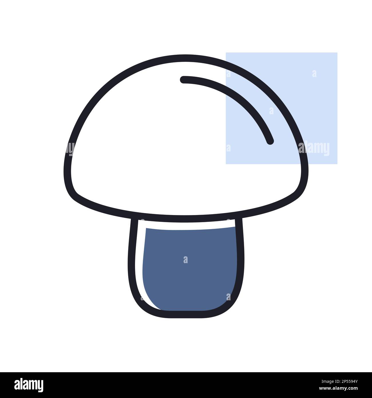Mushroom Champignon isolated vector icon. Vegetable sign. Graph symbol ...