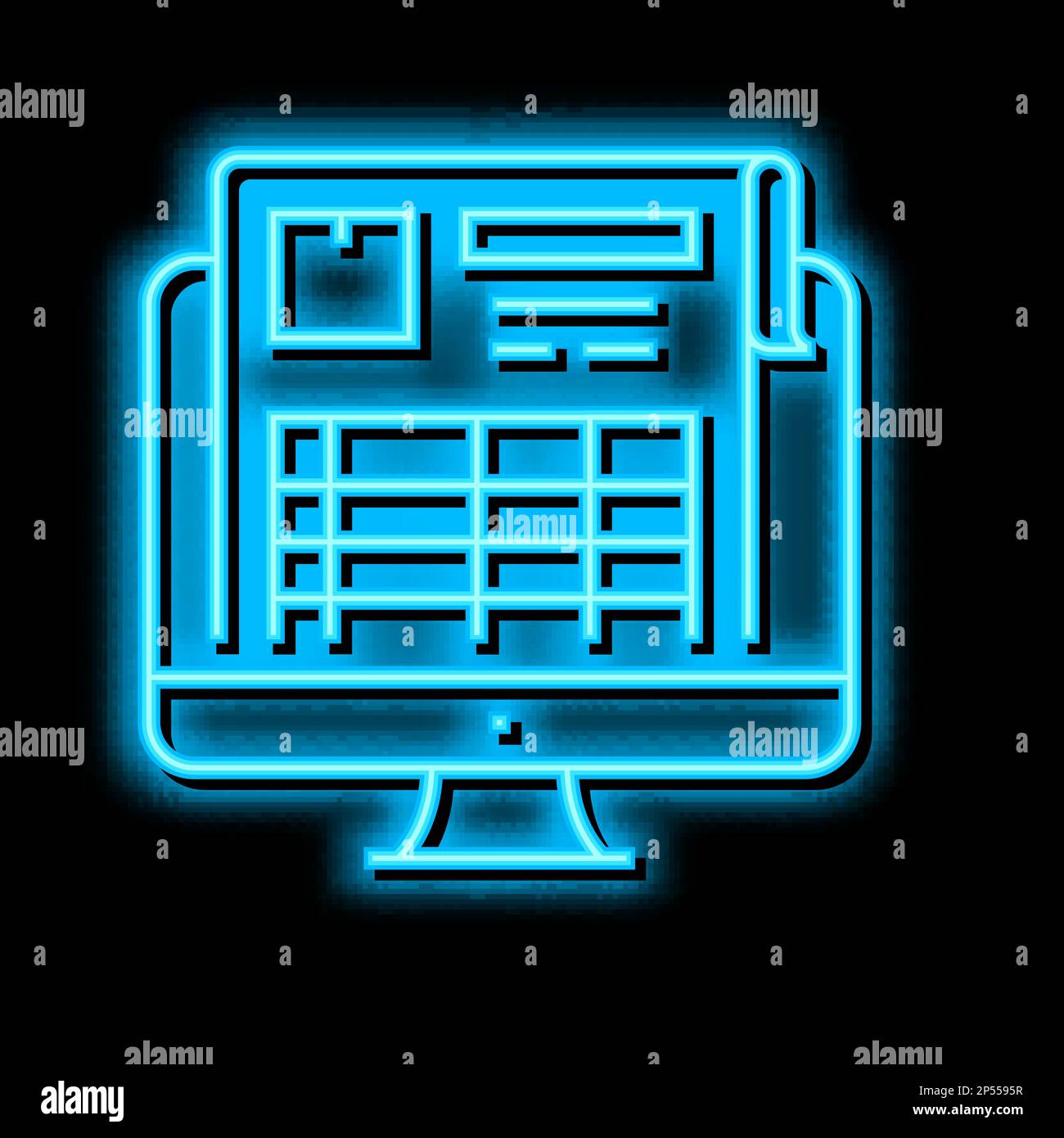 inventory report neon glow icon illustration Stock Vector Image & Art ...
