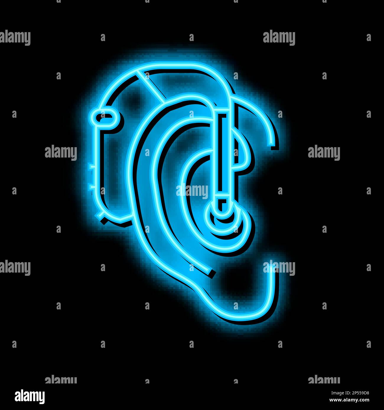 Hearing Aids Neon Glow Icon Illustration Stock Vector Image And Art Alamy