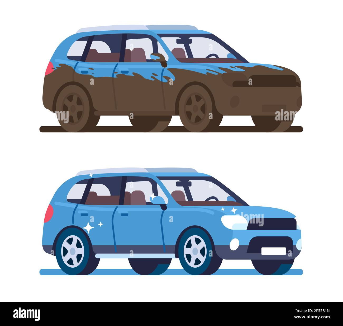 Unclean car Stock Vector Images - Alamy