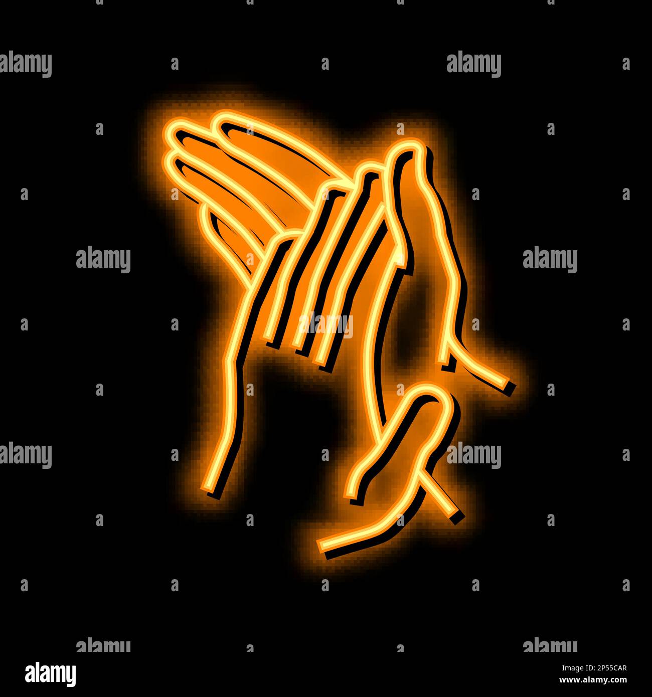clap applause neon glow icon illustration Stock Vector Image & Art - Alamy