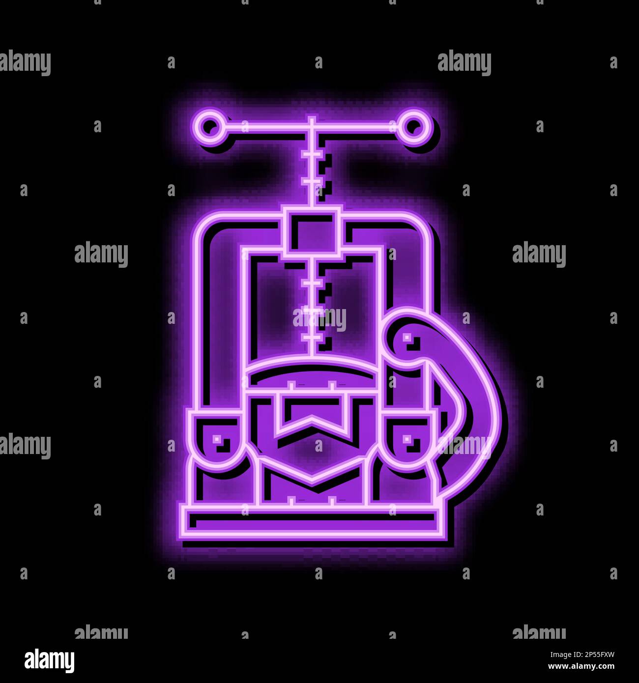 pipe vice neon glow icon illustration Stock Vector Image & Art - Alamy