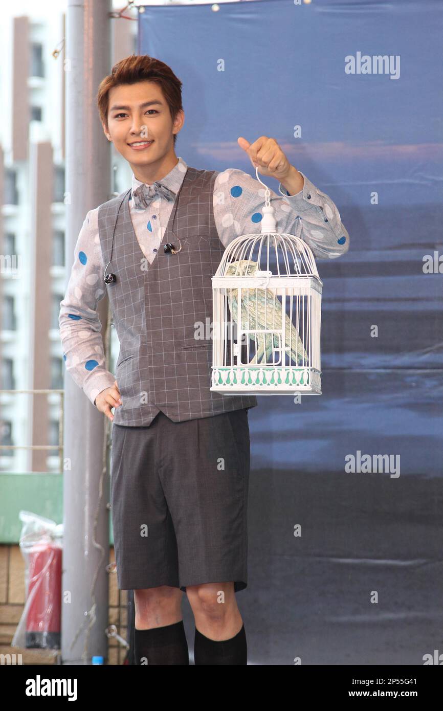 Singer Aaron promotes his first photobook in Taipei,China on Sunday ...