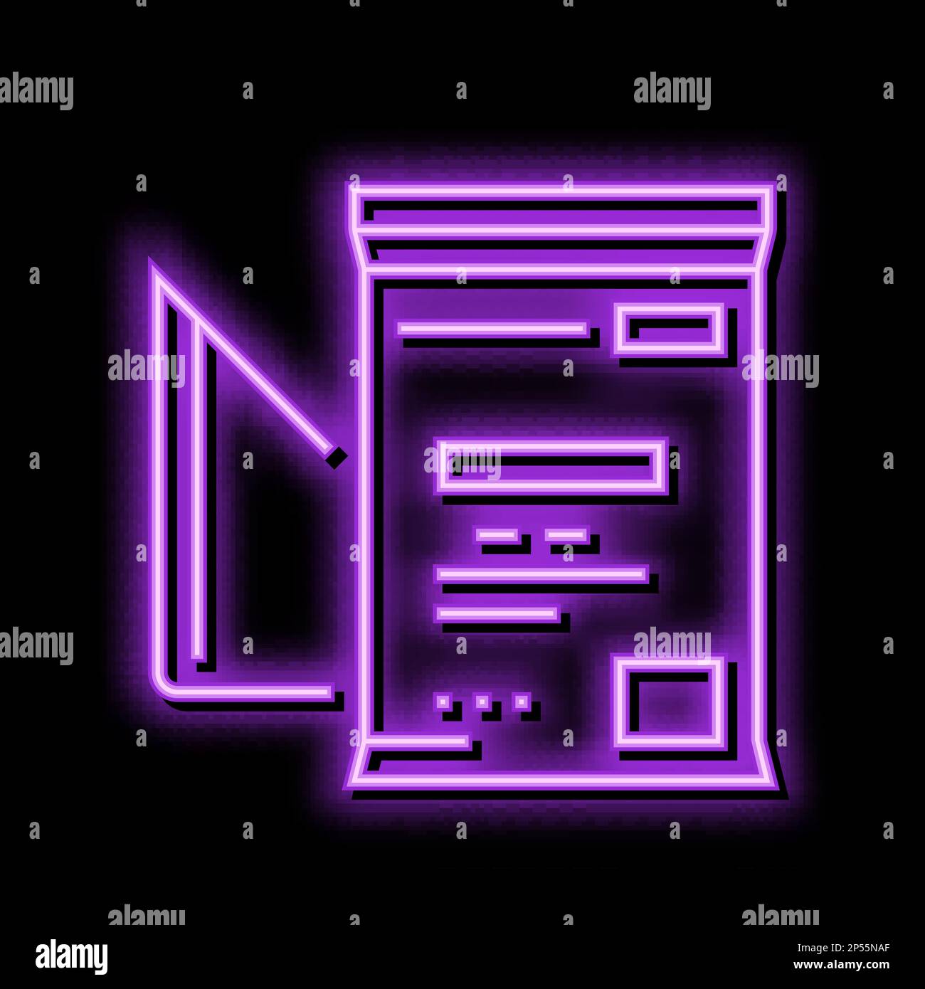 triangular bandage first aid neon glow icon illustration Stock Vector ...