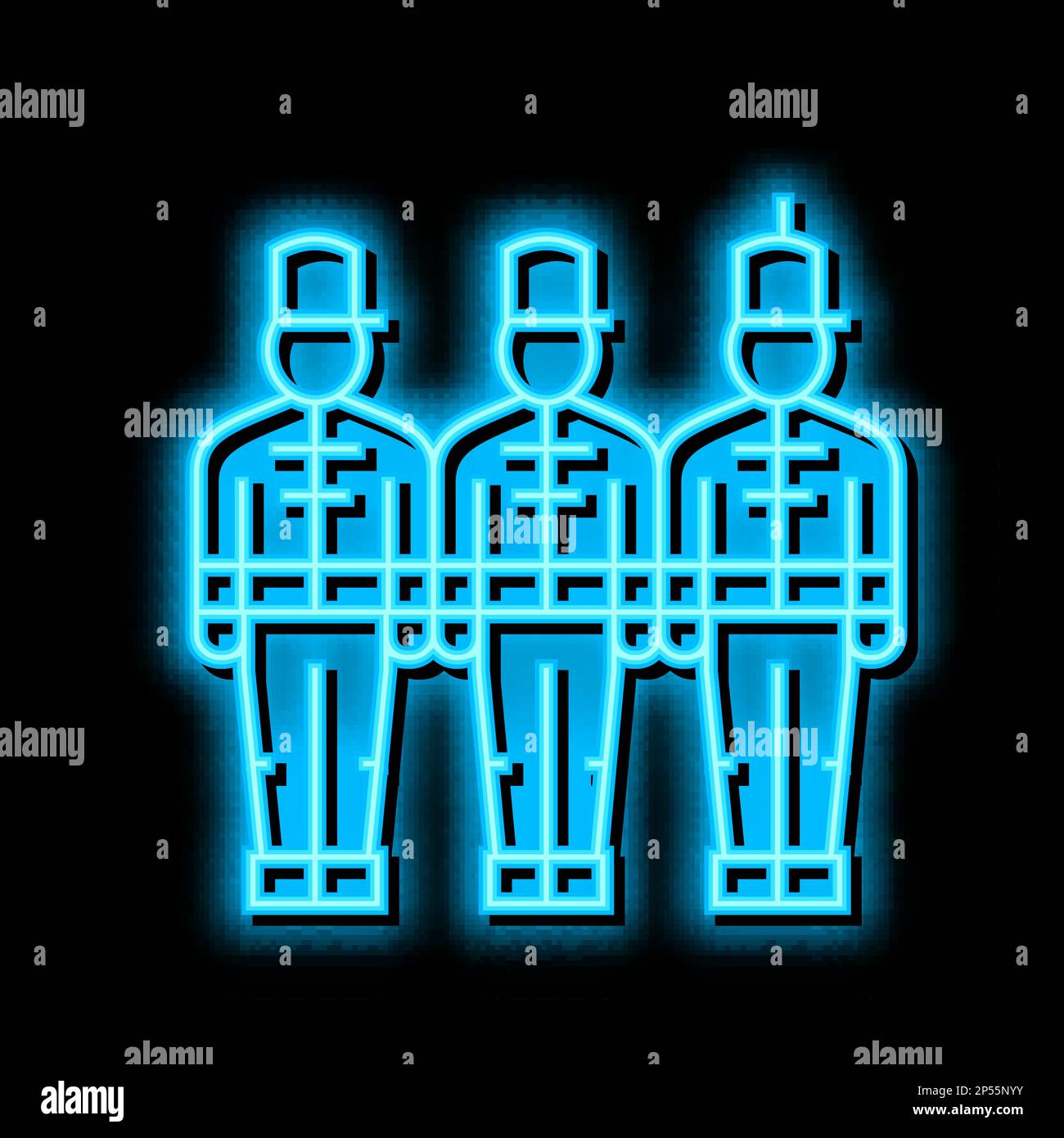 marching people of parade neon glow icon illustration Stock Vector ...