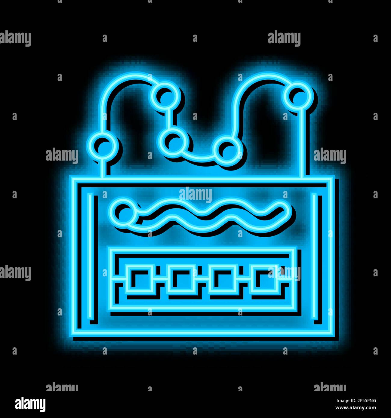 Puzzle game neon glow Stock Vector Images - Alamy
