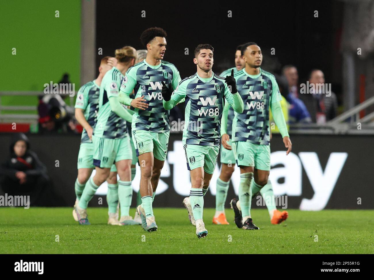 London, England, 6th March 2023. Manor Solomon of Fulham celebrates ...
