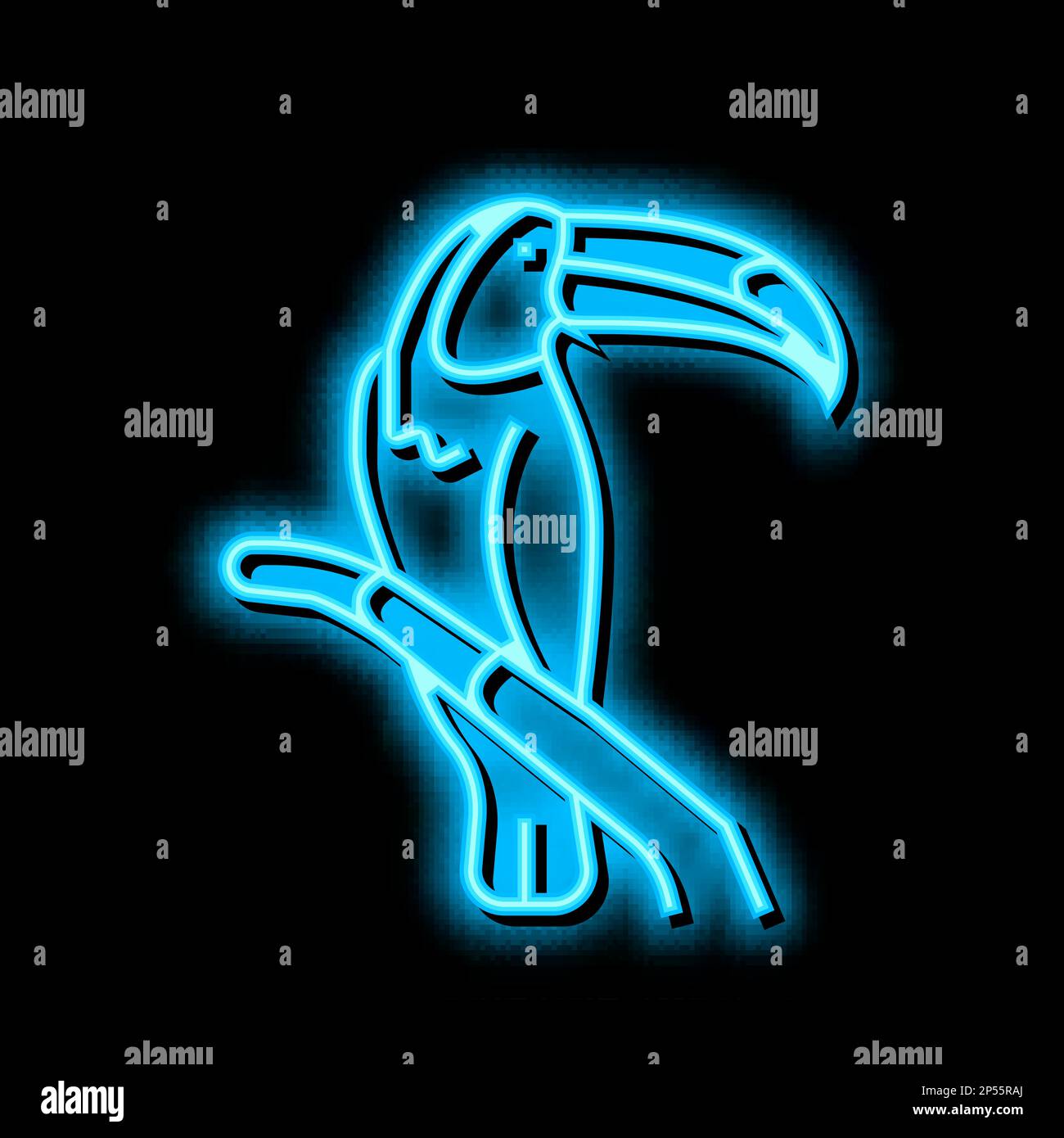 toucan bird in zoo neon glow icon illustration Stock Vector Image & Art ...