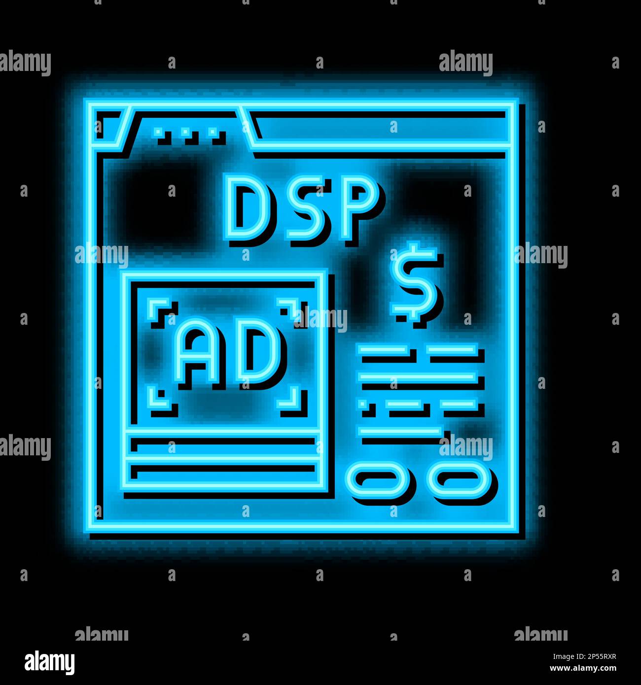 digital signal processor neon glow icon illustration Stock Vector Image ...