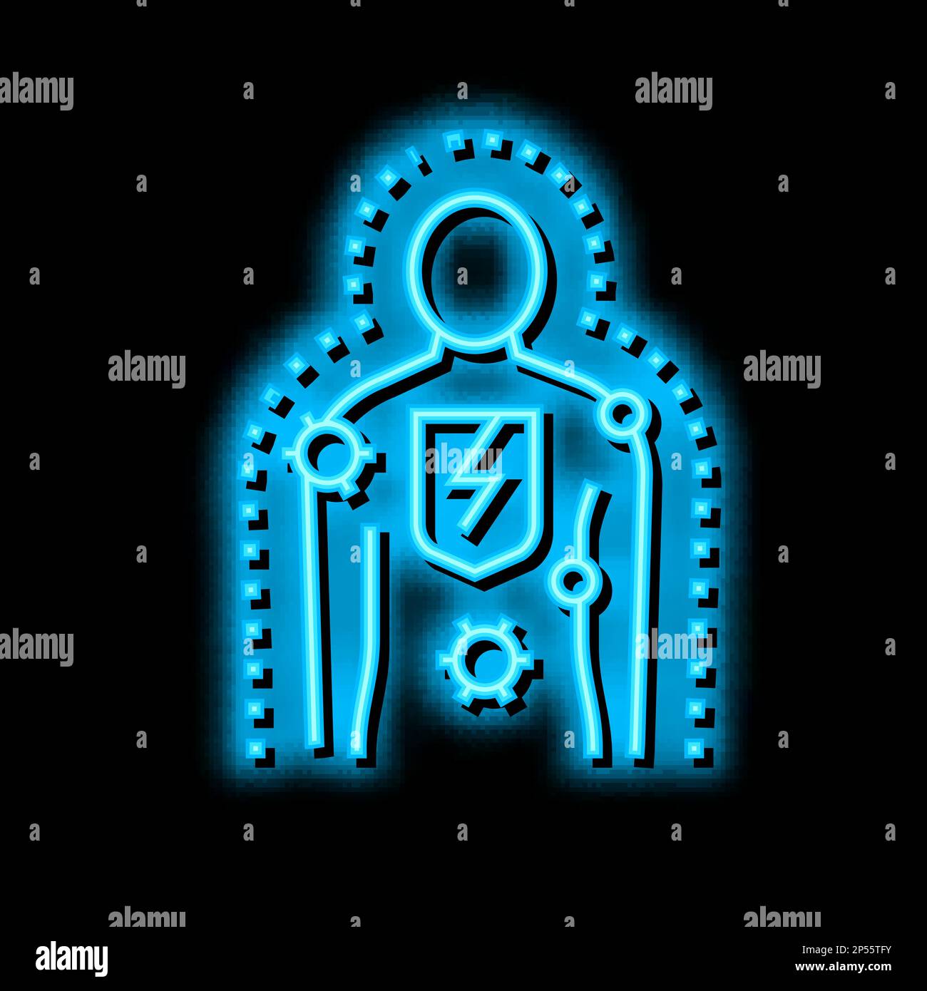 immunodeficiencies human neon glow icon illustration Stock Vector Image ...