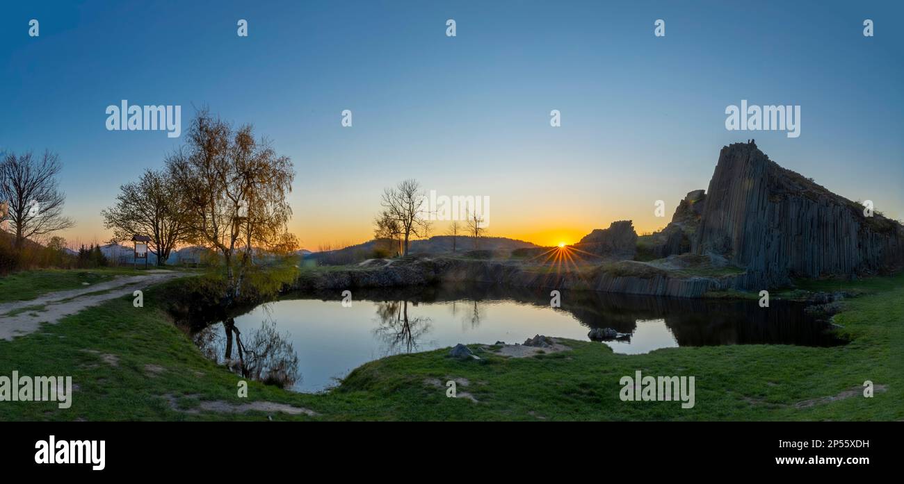 Polygonal structures of basalt columns, natural monument Panska skala ...