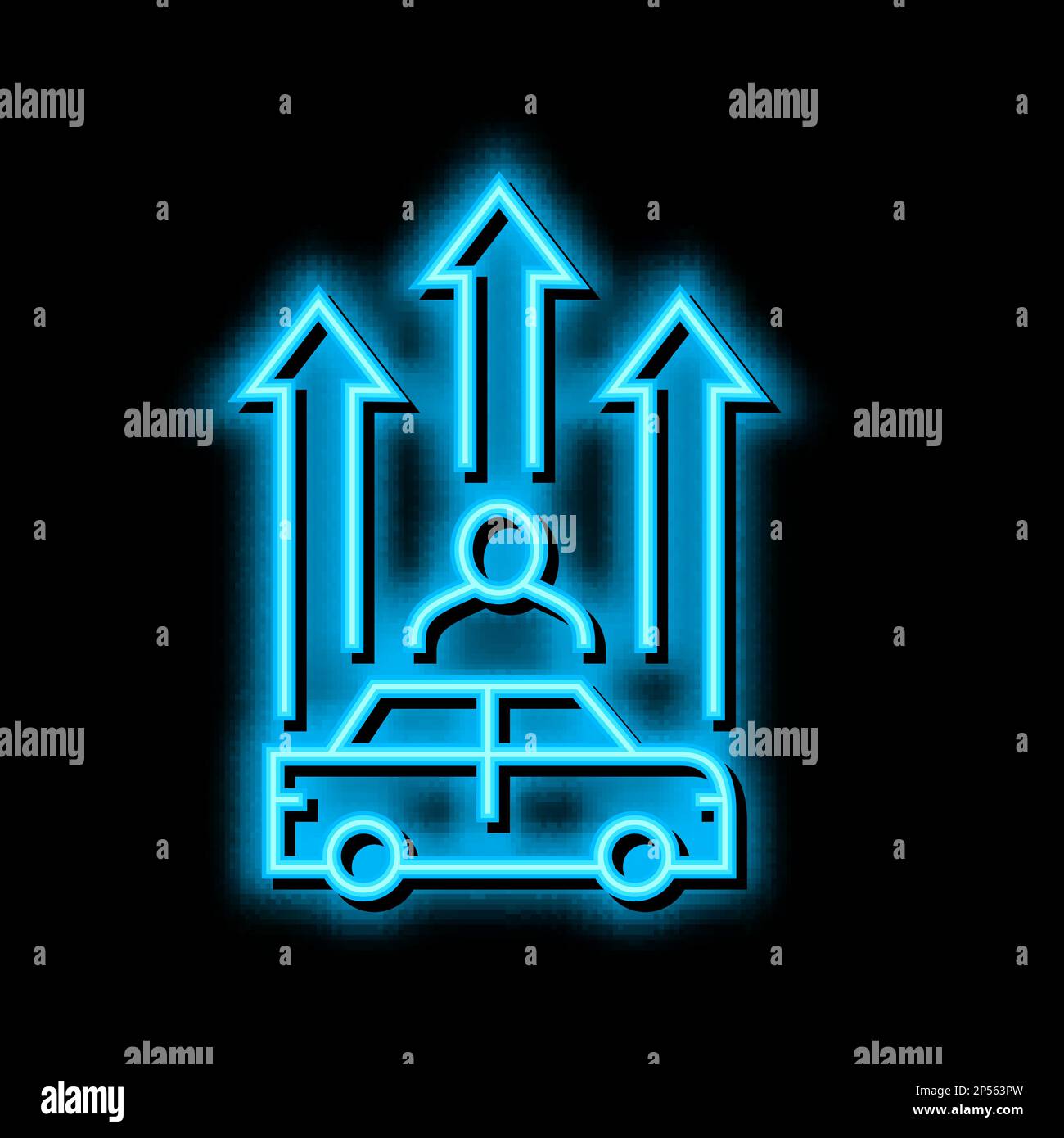 mature driver improvement course neon glow icon illustration Stock ...